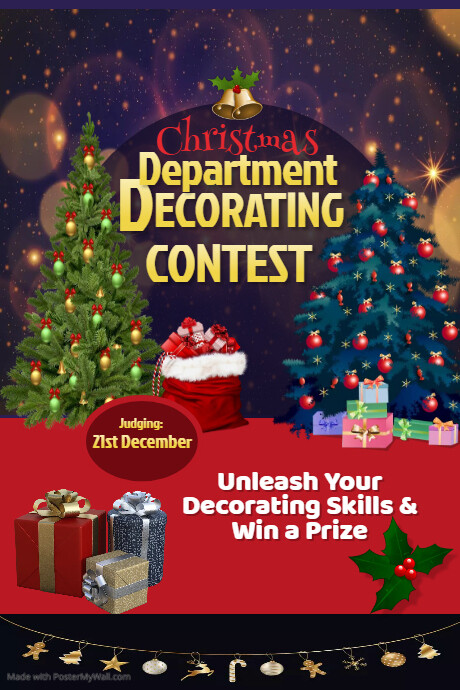 Christmas Decorating Contest Instagram Post | PosterMyWall