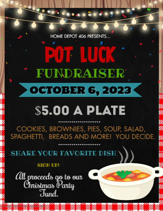 Soup fundraiser flyer | PosterMyWall