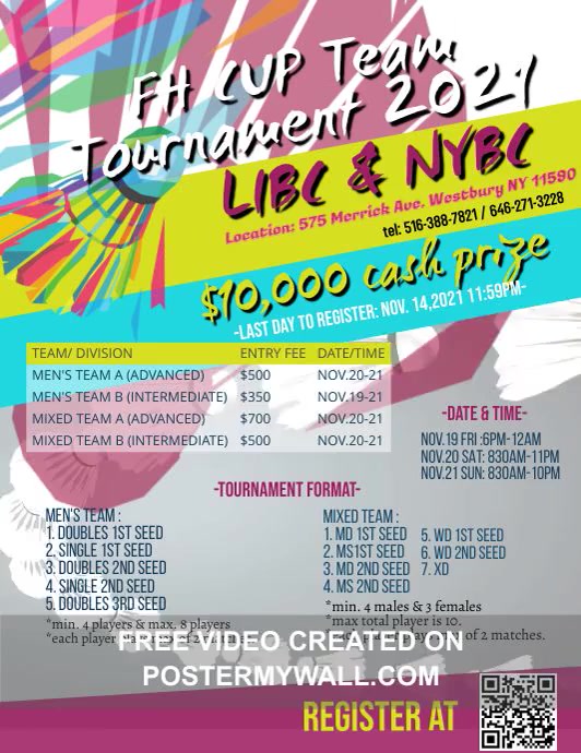 Invitational team tourney 2021 | PosterMyWall