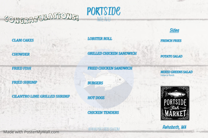 Copy of Modern menu seafood fish dishes card (2) | PosterMyWall