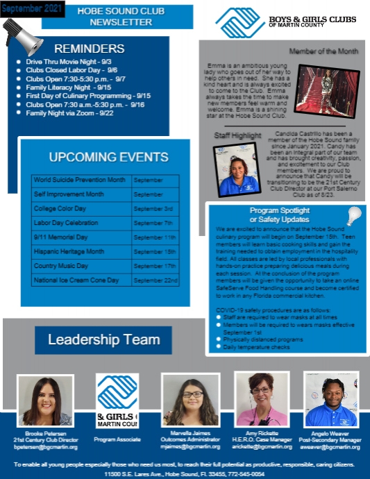 Hobe Sound September Newsletter | PosterMyWall