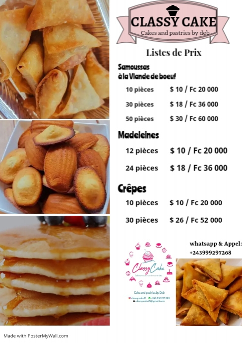 Copie de Bakery Price List Sweets Dessert Price Offers | PosterMyWall