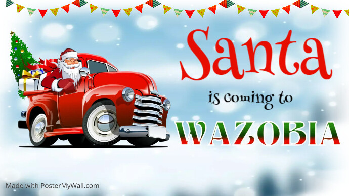 Santa Is coming to town Flyer | PosterMyWall