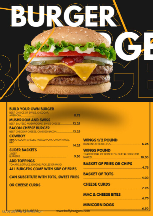 Copy of Burger House Menu template | PosterMyWall