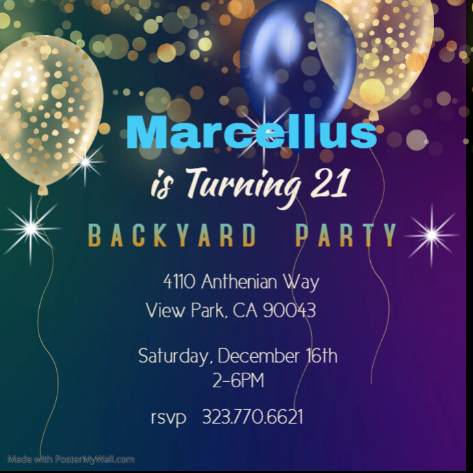 flyer template party dinner happy birthday | PosterMyWall