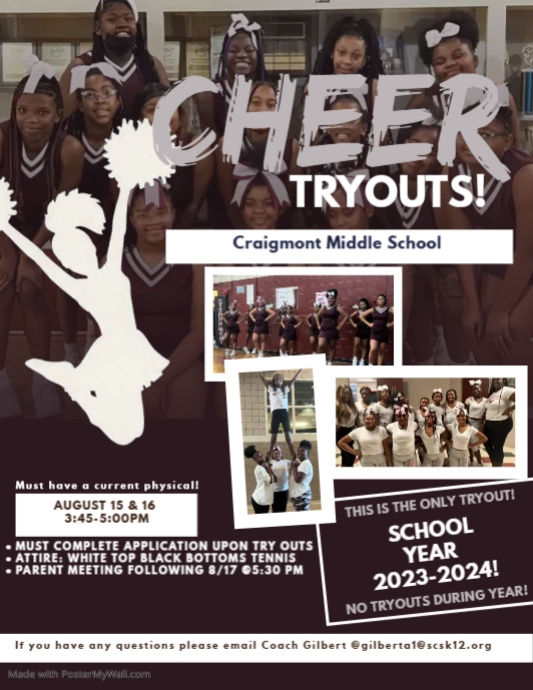 Cheerleader Camp Flyer Design Template | PosterMyWall