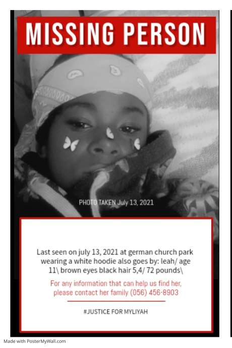 Copy of Copy of Missing Person Poster Black and White | PosterMyWall