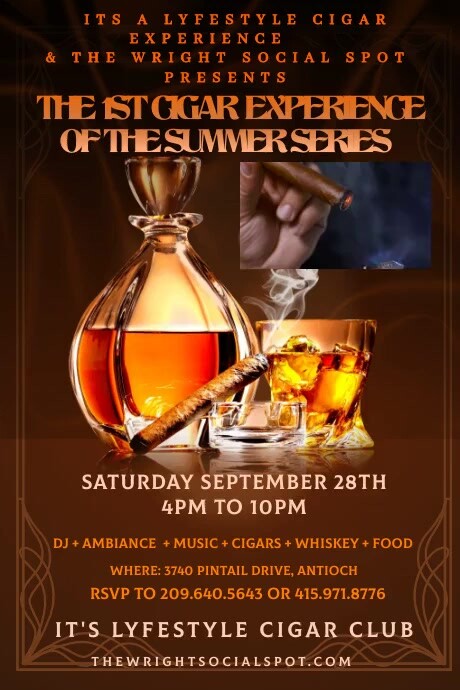 CIGAR & WHISKEY Flyer Template | PosterMyWall