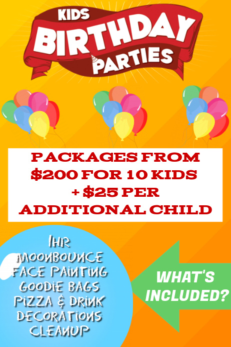 Copy of Party Package | PosterMyWall