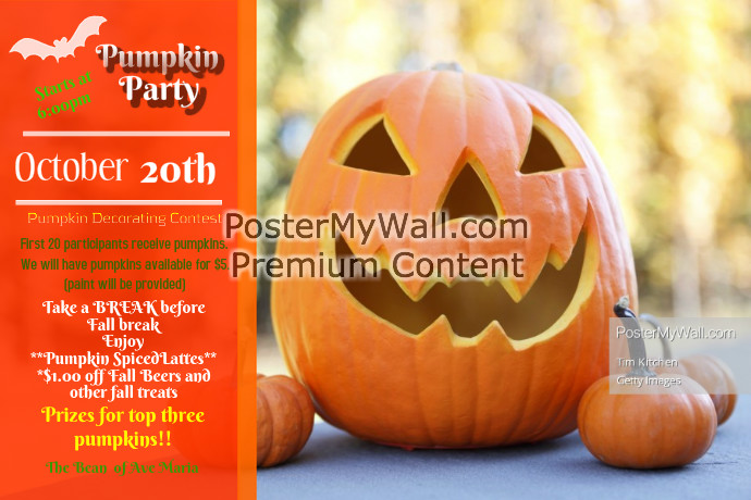 Copy of Pumpkin Decorating | PosterMyWall