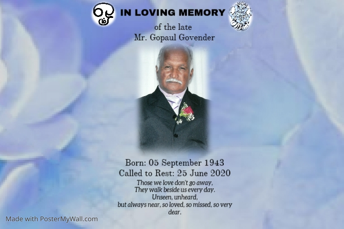 Copy of Copy of Copy of Green Obituary Landscape Poster | PosterMyWall