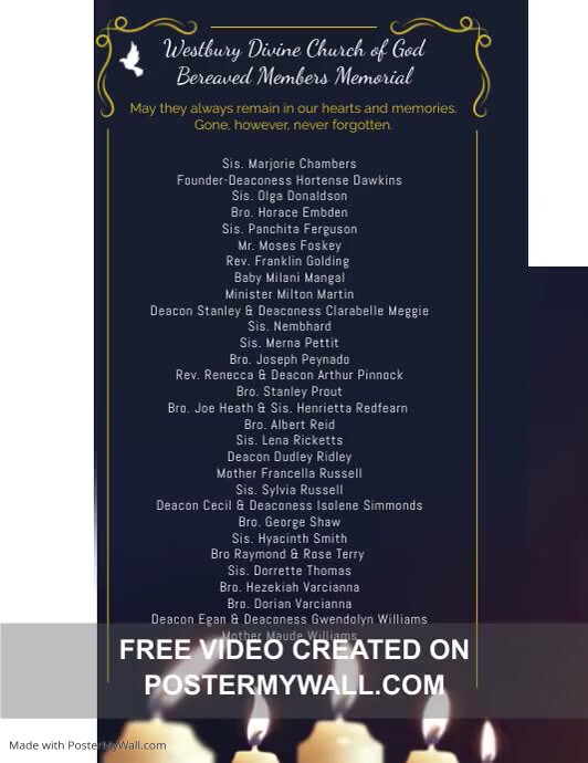 In loving memory Digital Display Video (2) | PosterMyWall