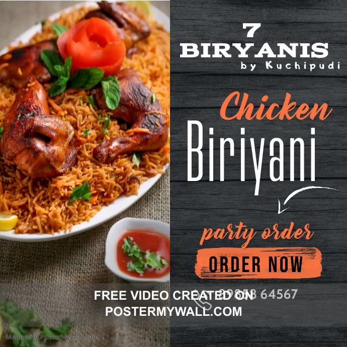 Copy of Biryani Restaurant Flyer Template | PosterMyWall