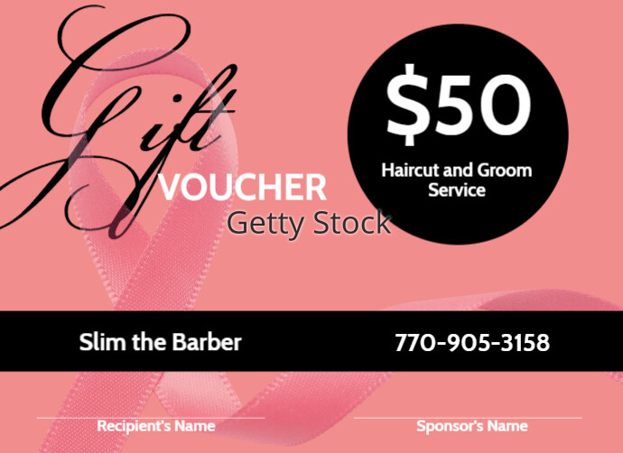 Slim the Barber Gift Voucher (5) | PosterMyWall