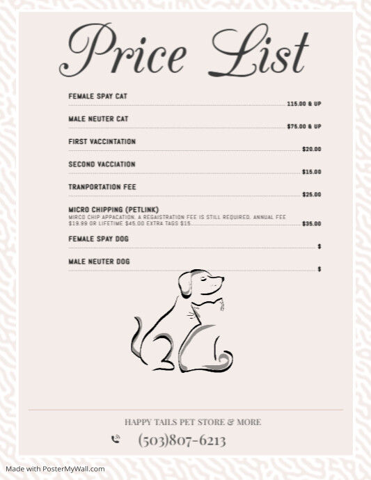 Pastel Price List Flyer Template | PosterMyWall