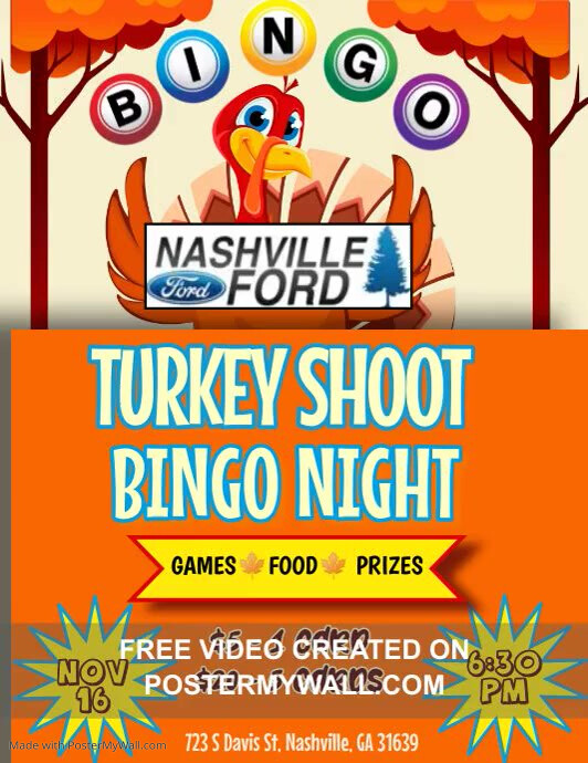 Turkey Shoot BINGO | PosterMyWall