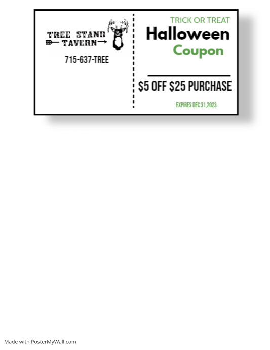 Trick or Treat Coupon | PosterMyWall
