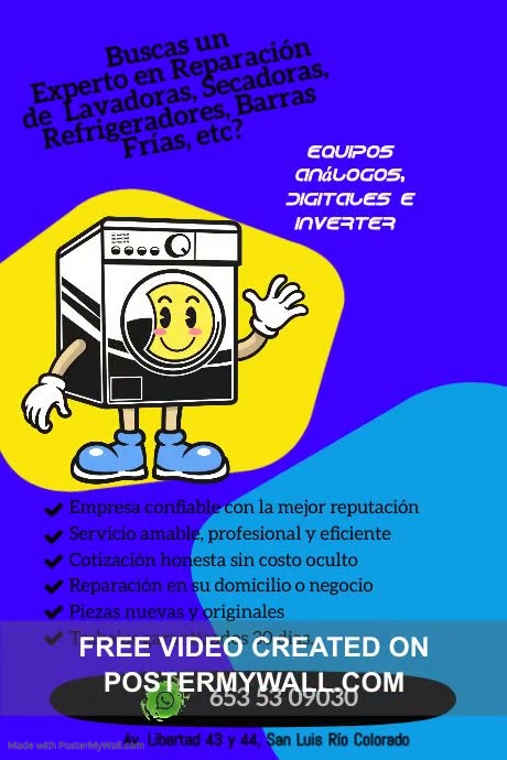 Copy of Copia de Washing Machine Repair Flyer Poster | PosterMyWall