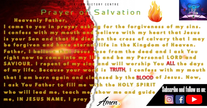prayer of salvation | PosterMyWall