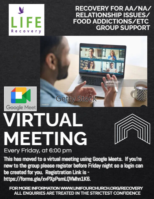 Life Recovery Meeting | PosterMyWall
