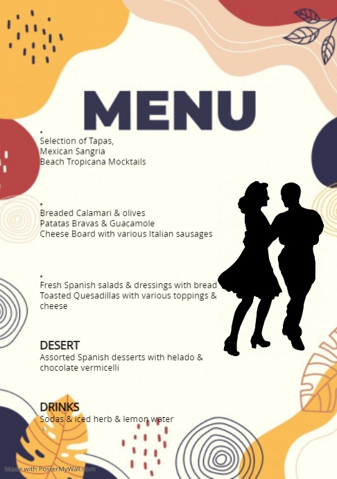 Year 8 Leavers Menu | PosterMyWall