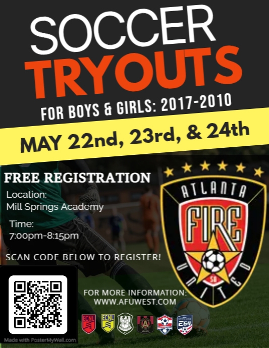 Soccer Tryouts Flyer Template | PosterMyWall
