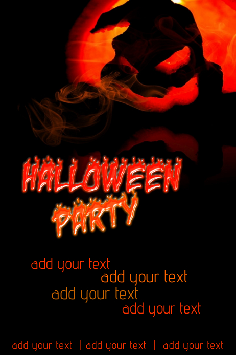halloween party event ghost creepy flyer invitation Template | PosterMyWall