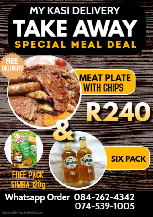 Copy of Restaurant Take Out Away Fast Food Offer Ad | PosterMyWall