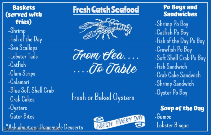 Copy of From Sea to Table Poster | PosterMyWall