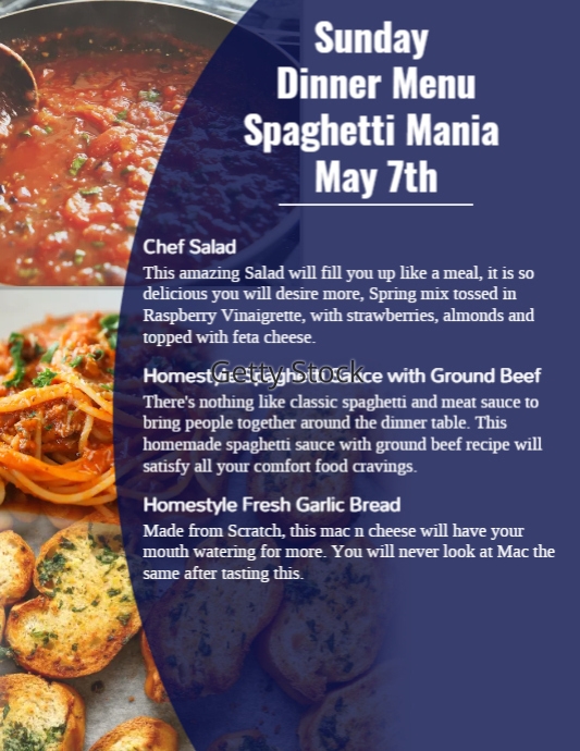 3.26.23 Menu | PosterMyWall