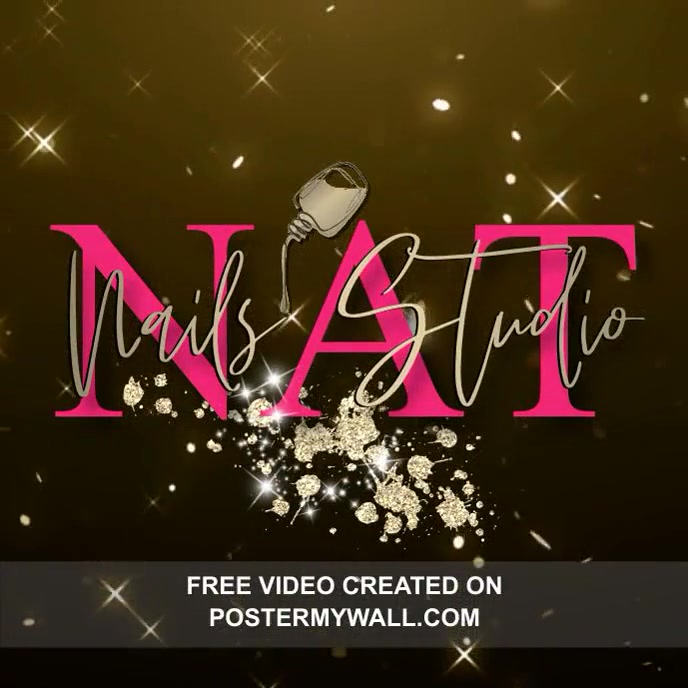 NAT NAILS STUDIO LUXURY LOGO SOCIAL MEDIA | PosterMyWall