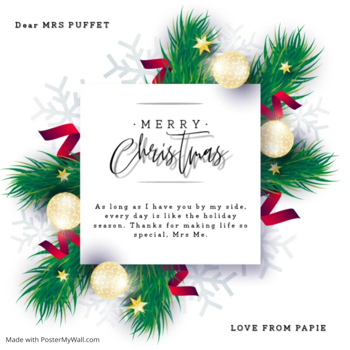 Copy of christmas wishes post | PosterMyWall
