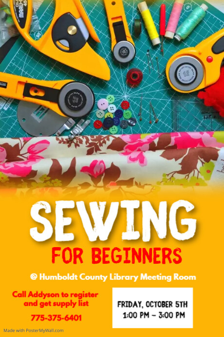 Sewing Class Poster | PosterMyWall