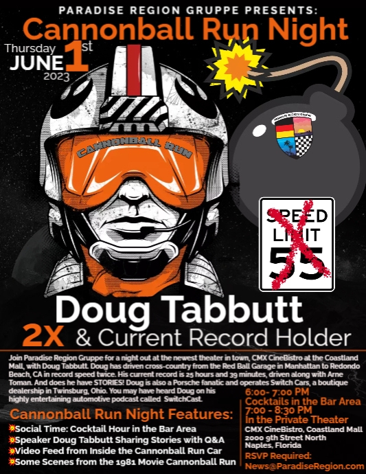 Cannonball Run Event June 1 2023 | PosterMyWall