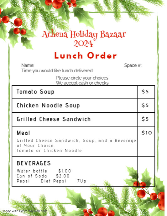 Lunch Order | PosterMyWall