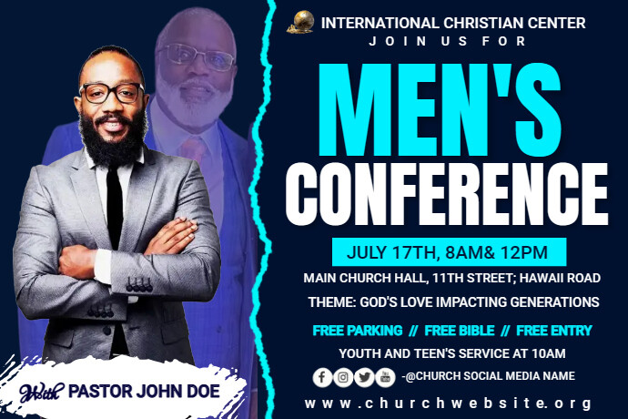 men's conference | PosterMyWall