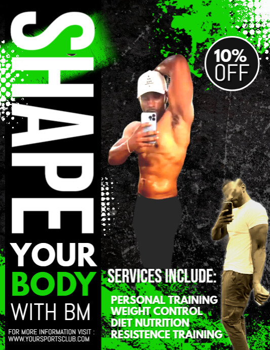 fitness flyer, body building, gym | PosterMyWall