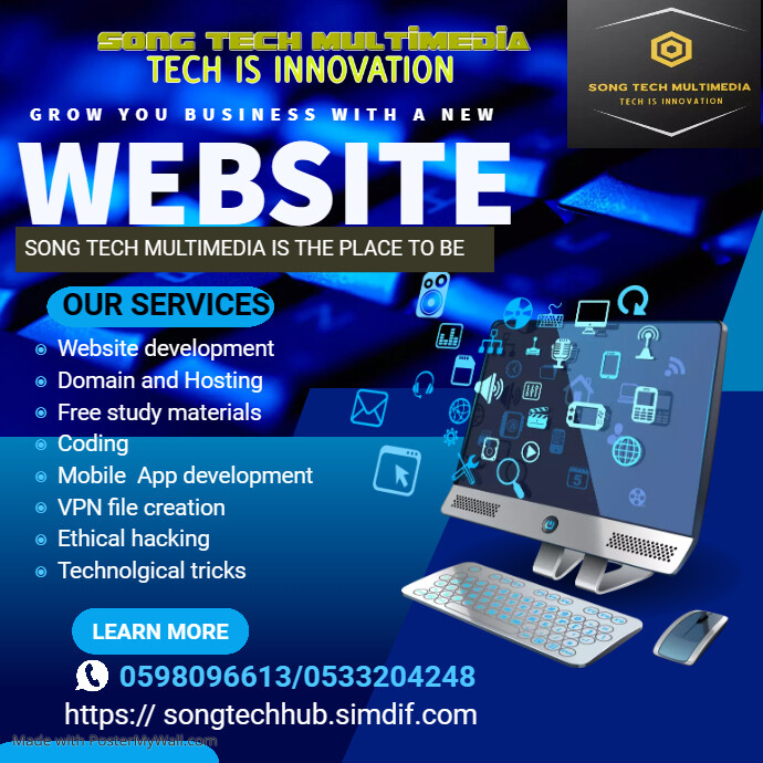 Website design service banner ad | PosterMyWall