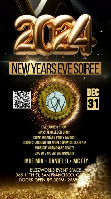 2024 NEW YEAR PARTY INVITE INVITATION | PosterMyWall