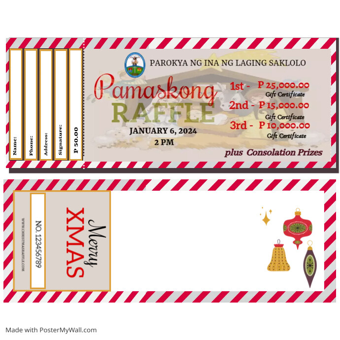 Christmas Raffle Ticket (1) | PosterMyWall