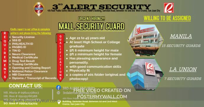 3rd ALERT GENERAL POSTER | PosterMyWall