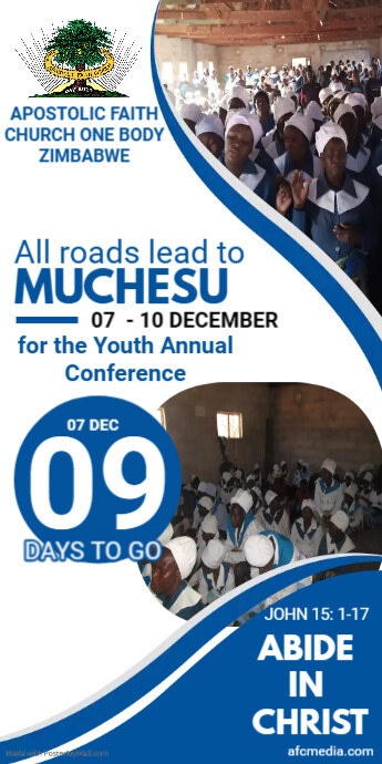 Blue Conference Roll Up Banner Stand | PosterMyWall