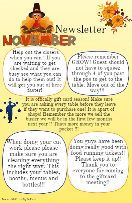 November, Newsletter | PosterMyWall