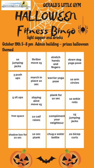Copy of Orange Halloween Activities bingo | PosterMyWall