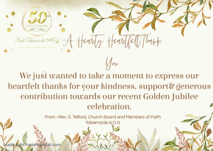 Fall Autumn Thank You Card Animated | PosterMyWall