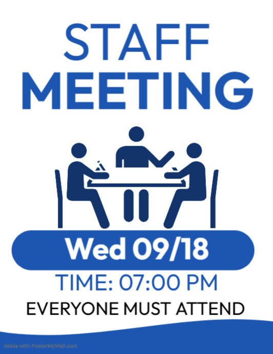 weekly staff meeting flyer | PosterMyWall