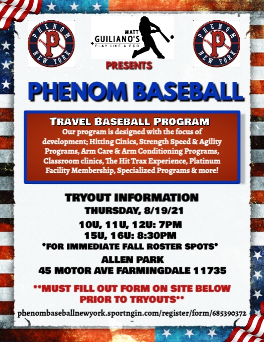 Copy of Phenom Baseball Tryouts | PosterMyWall