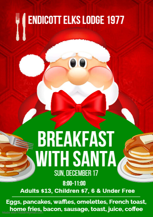 Breakfast with santa | PosterMyWall