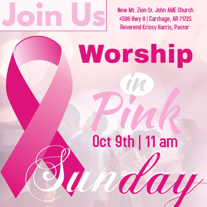 Copy of Pink Sunday Worship in Pink | PosterMyWall