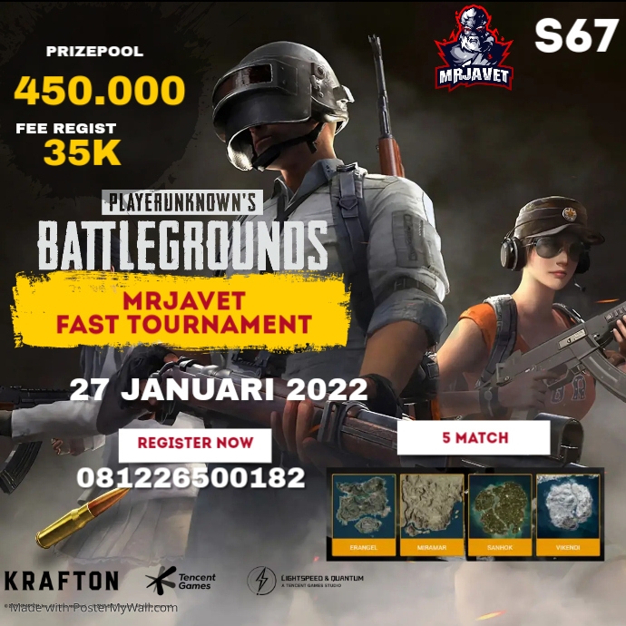 Salinan PUBG Game Tournament poster | PosterMyWall